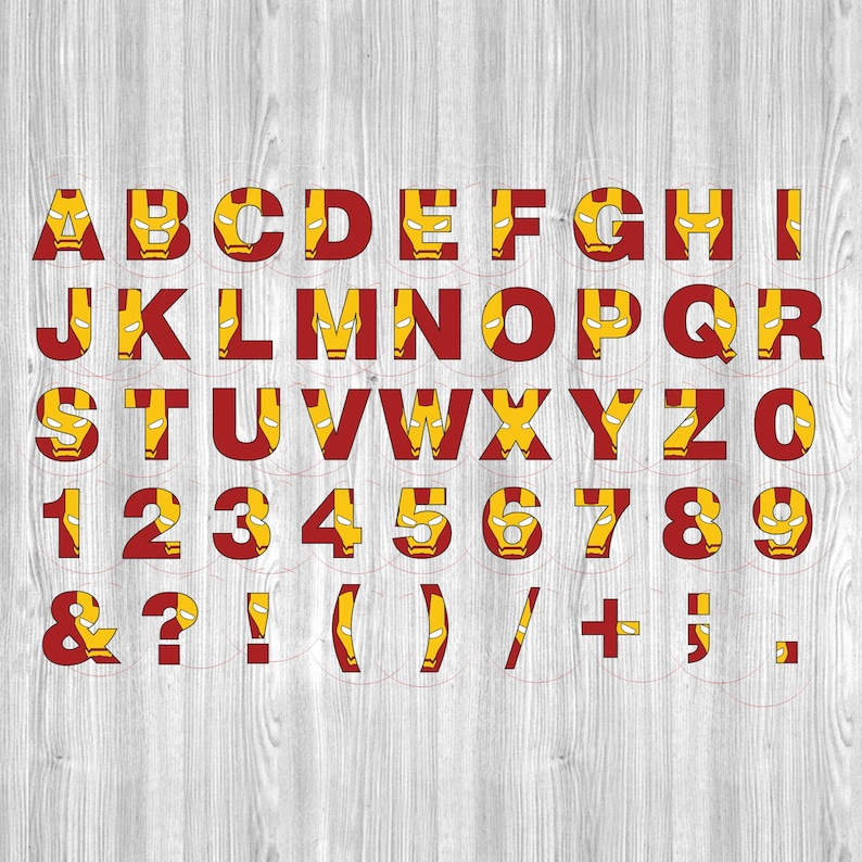 Superhero Alphabet Clipart: Superhero Letters, Doodle Font SVG PNG - Etsy