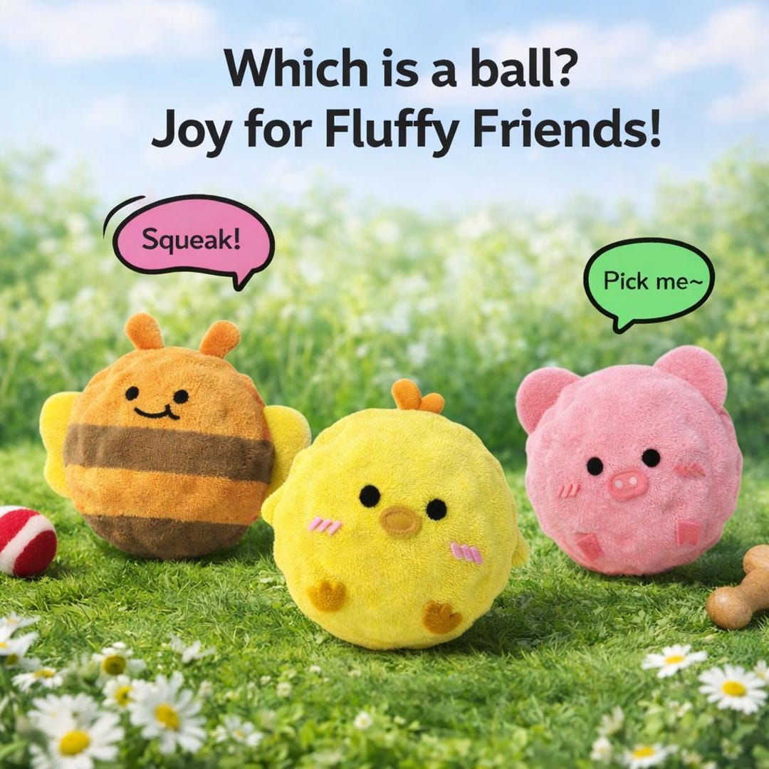 Plush Spiky Ball Pet Toy, Animal-shaped Bouncy Ball - Etsy