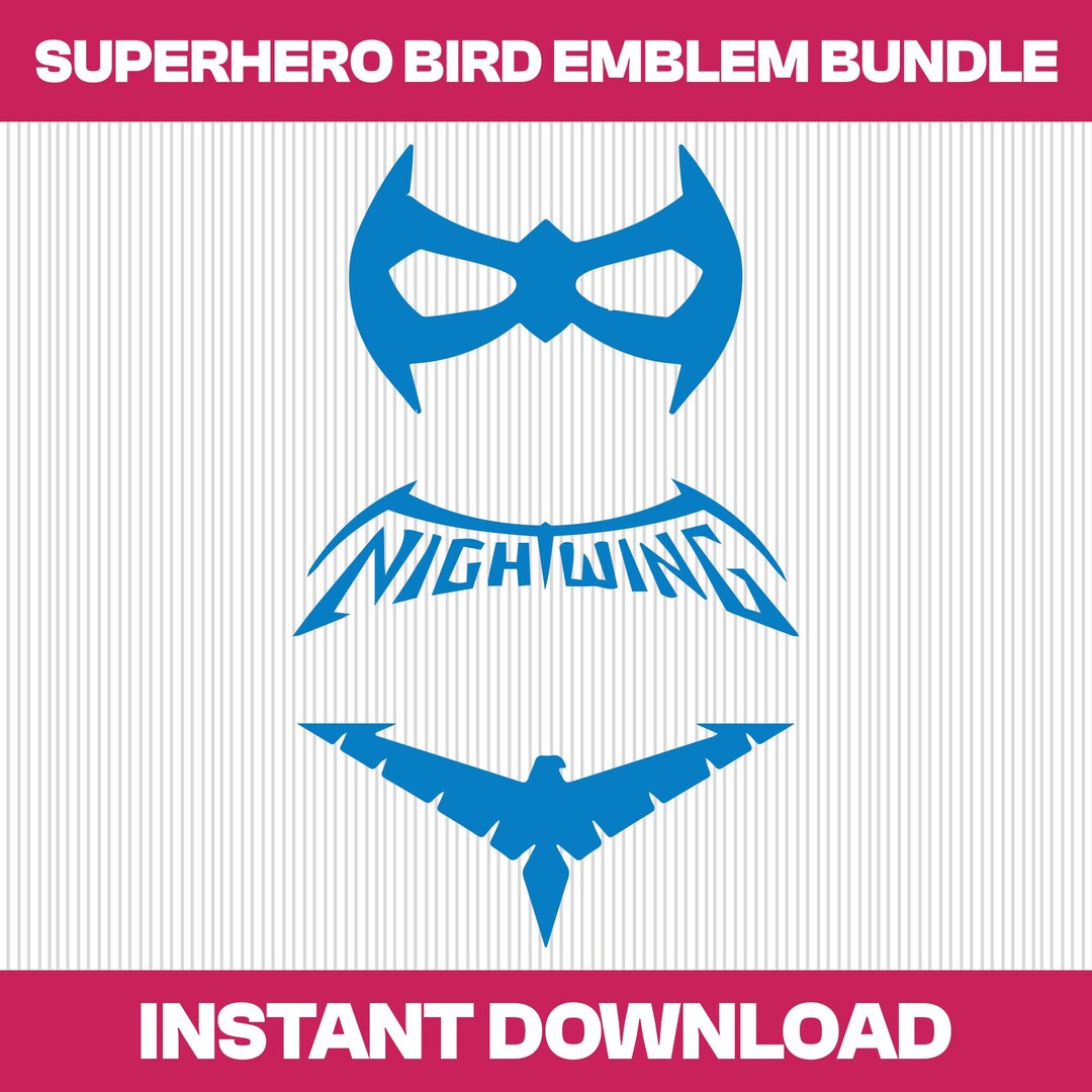 Nightwing Bird Symbol, Superhero Logo Decal (digital Download) - Etsy