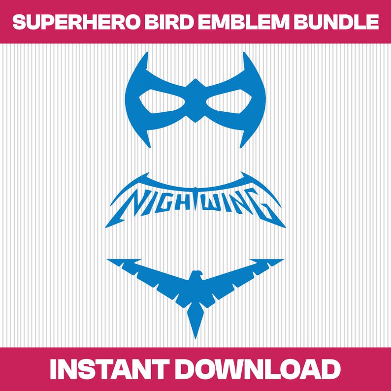 Nightwing Bird Symbol, Superhero Logo Decal (digital Download) - Etsy