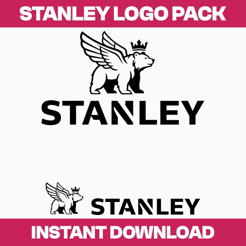 Stanley Logo Pack | Winged Bear Emblem Bundle | Vector SVG PNG Clipart ...