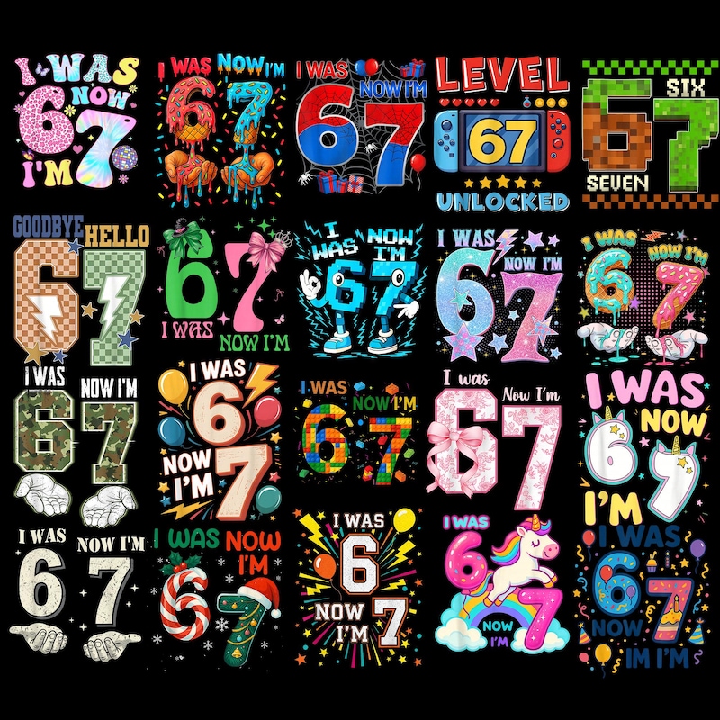6 Now 7 Png - Etsy