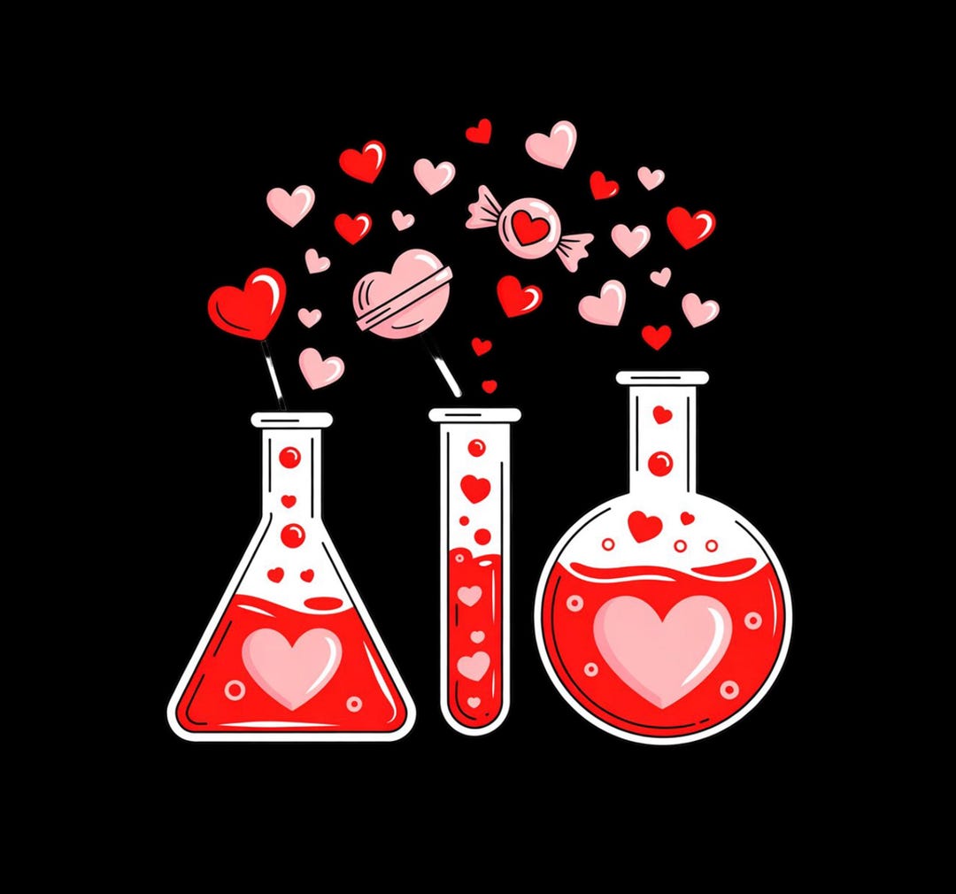 Science Valentine PNG, Beaker Test Tube Heart Chemistry Teacher Clipart ...