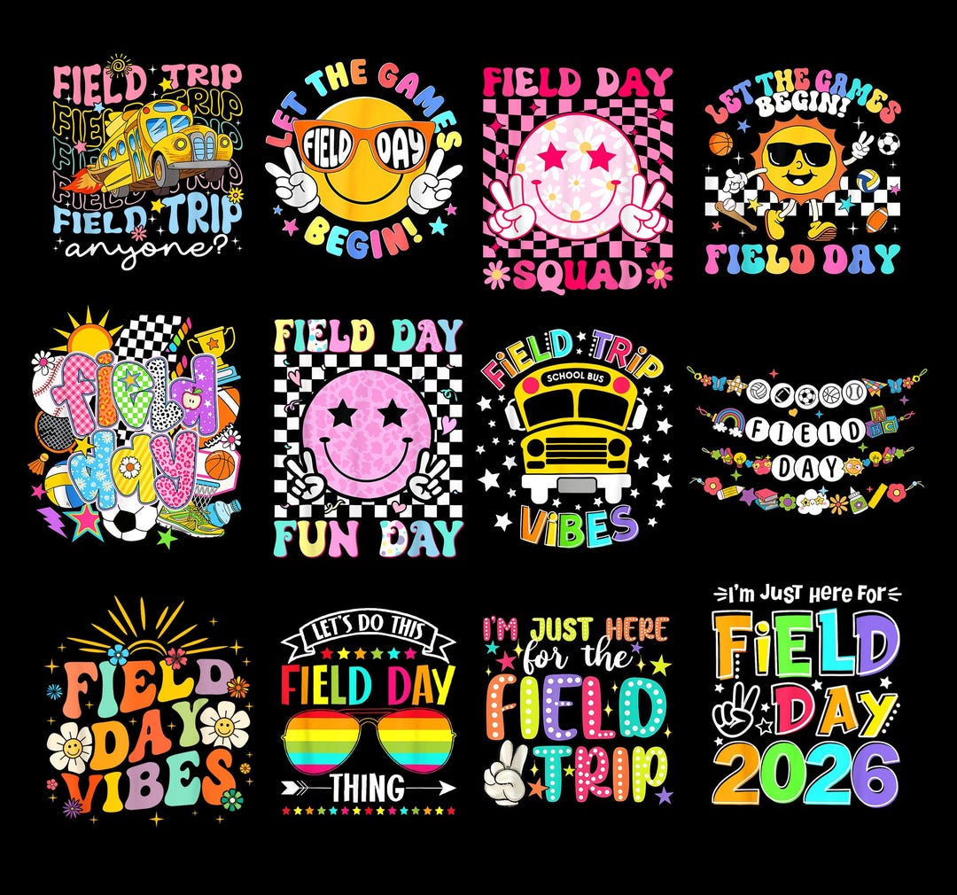 Field Day PNG Bundle, Let the Games Begin 2026 Shirt PNG, Colorful ...
