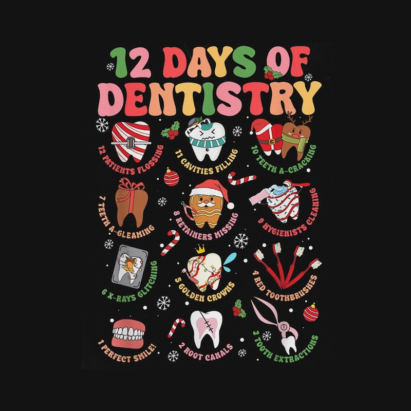 Christmas Tooth Print Dtf - Etsy