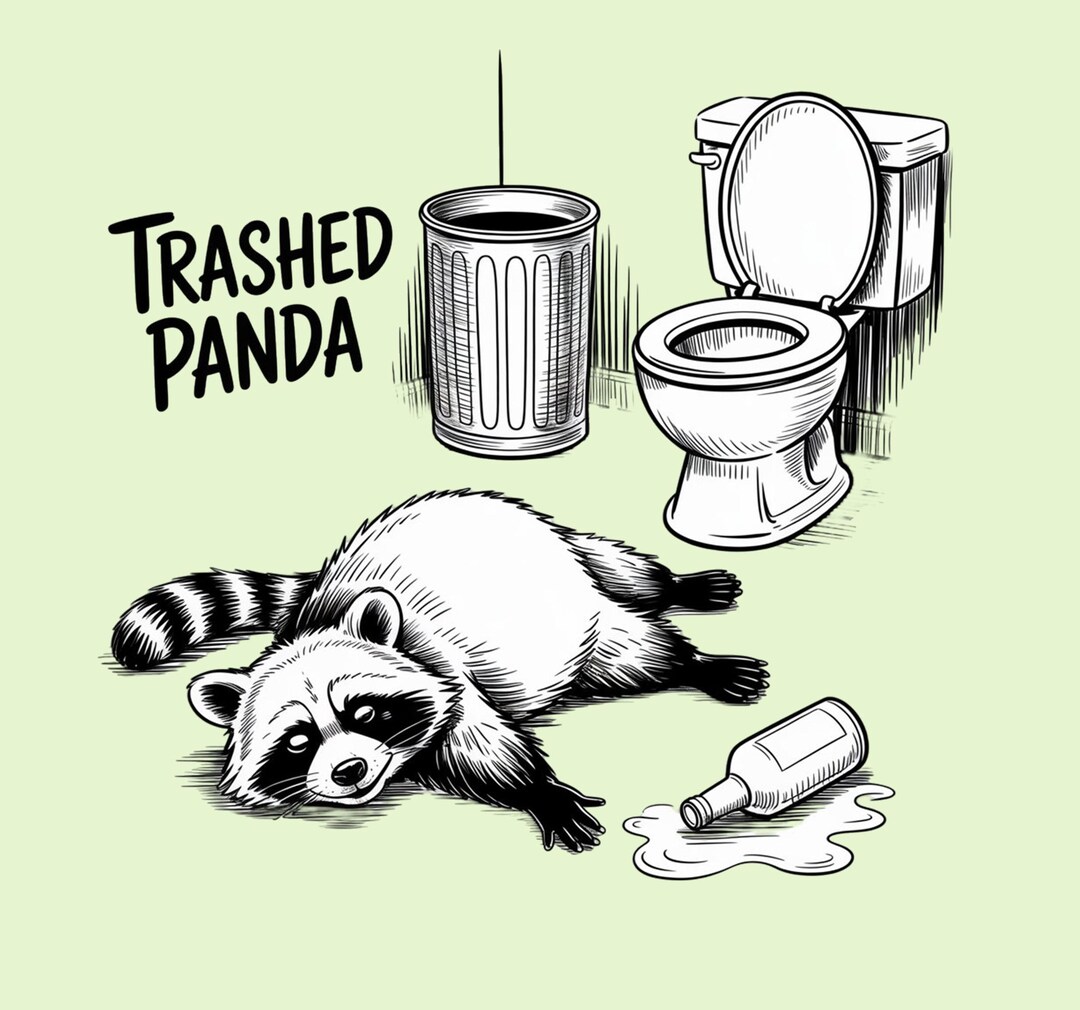 Drunk Raccoon Png, Trash Panda Png, Funny Raccoon Meme Png, My Spirit ...