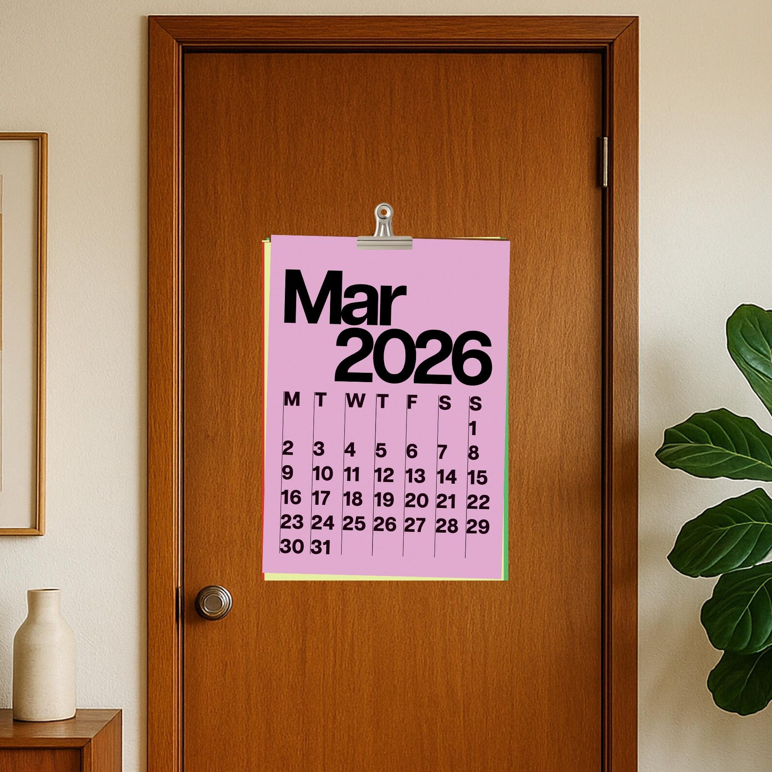 2026 Wall Calendar | Mid-century Modern Design (PDF Download) - Etsy
