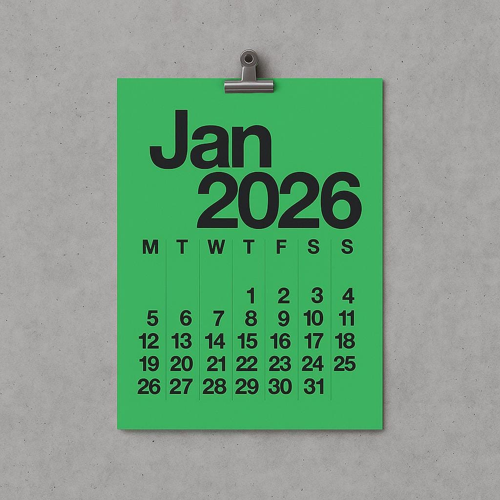2026 Wall Calendar | Mid-century Modern Design (PDF Download) - Etsy