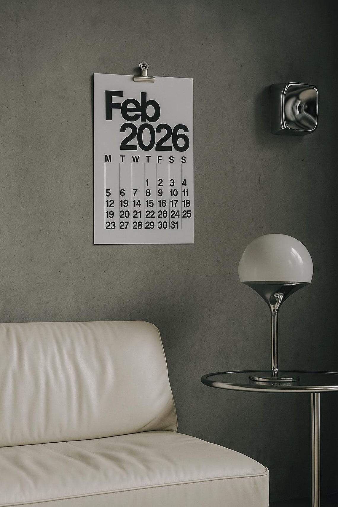 2026 Minimalist Calendar | Mid-century Modern Printable (UK Format) - Etsy