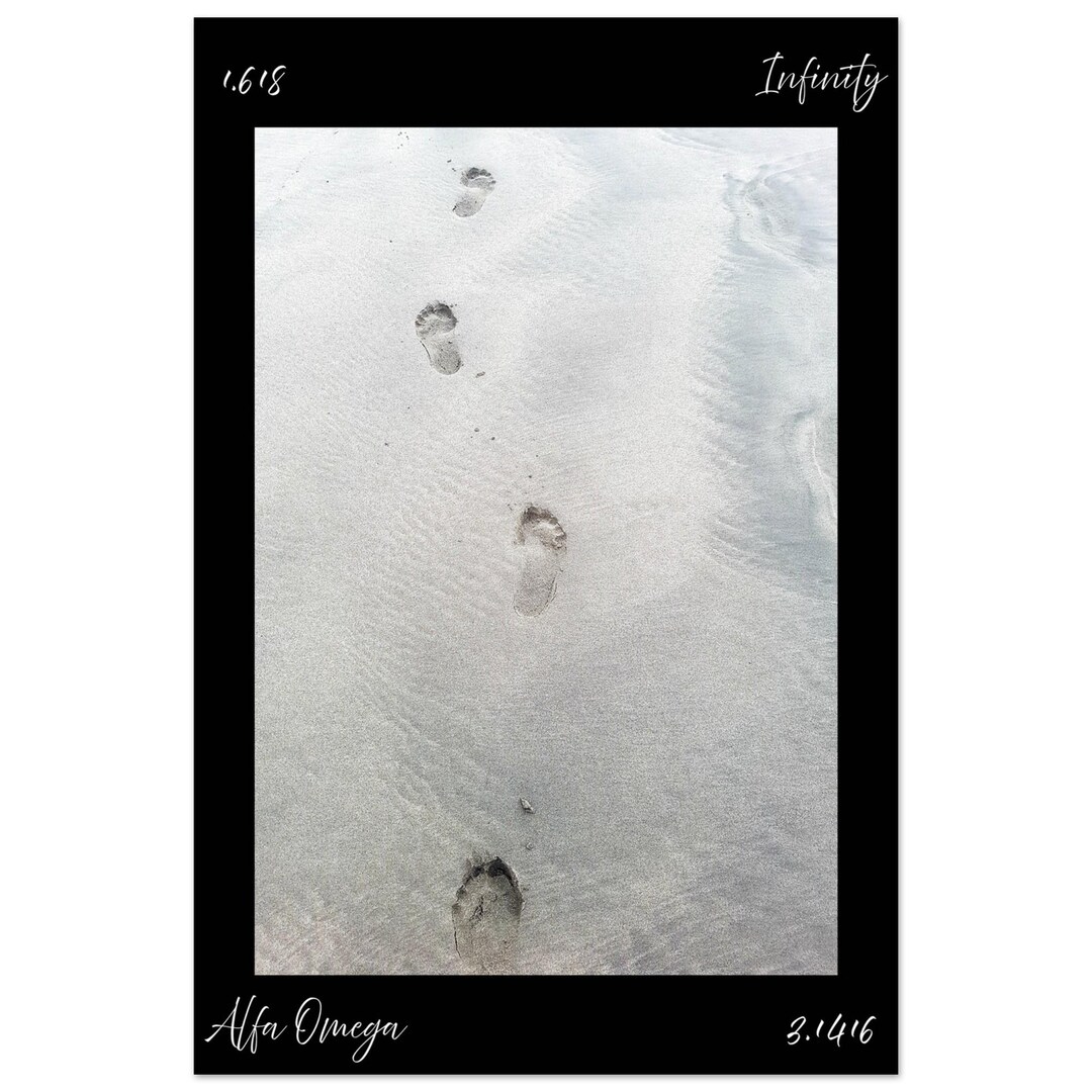 Alpha Omega Footprints Aluminum Print - Modern Philosophical Art - Etsy