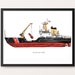 47 Foot MLB, United States Coast Guard Lifeboat Watercolor Print, 8x10 ...