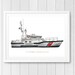 47 Foot MLB, United States Coast Guard Lifeboat Watercolor Print, 8x10 ...