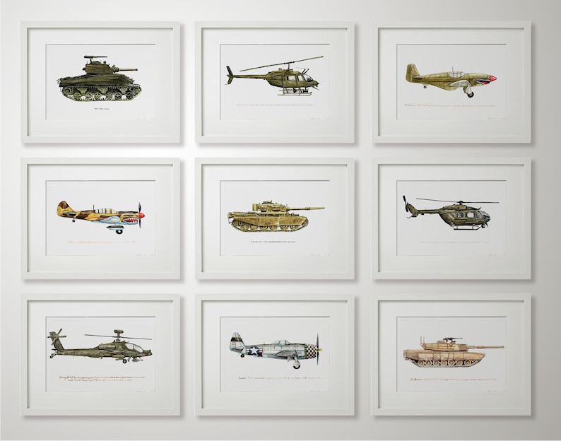 TH-55 Osage, US Army Aviation Training Helicopter Watercolor Print ...