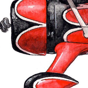 Hall's Bulldog Racer Vintage Airplane Watercolor Print, 8"x10" - Etsy