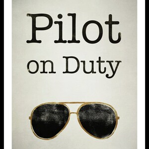 Pilot on Duty - Aviator Sign - Etsy