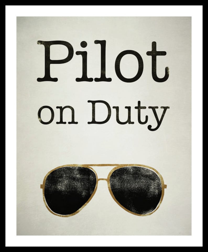 Pilot on Duty Aviator Sign - Etsy
