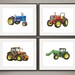 Orange Farm Tractor Heavy Duty Watercolor Print, 8x10" - Etsy