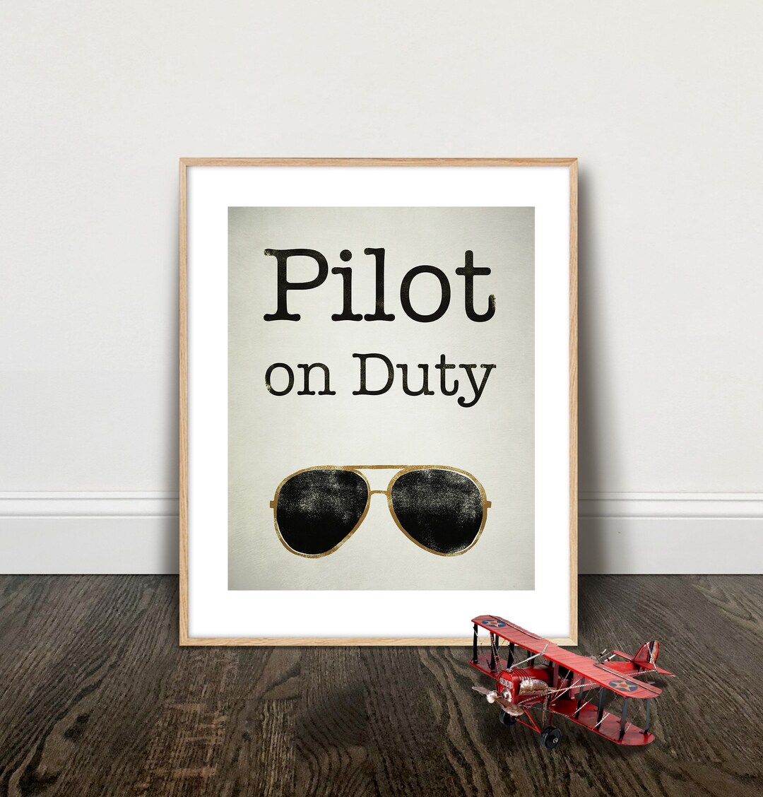 Pilot on Duty - Aviator Sign - Etsy
