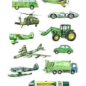 Things That Go! Set of Four 11x14" Transportation Art Prints - Etsy
