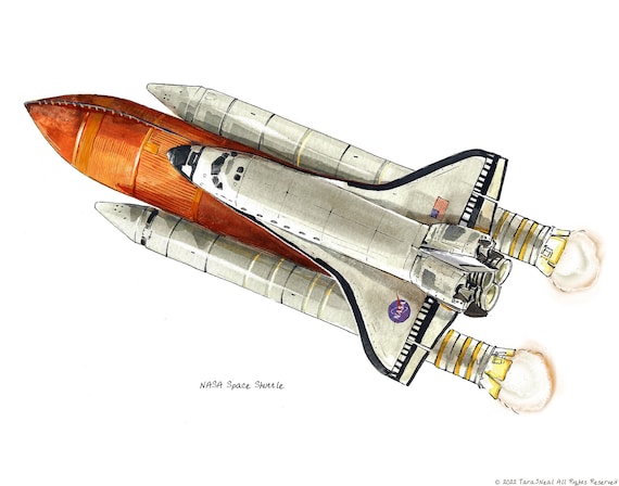 Drawings Of Space Shuttle Atlantis