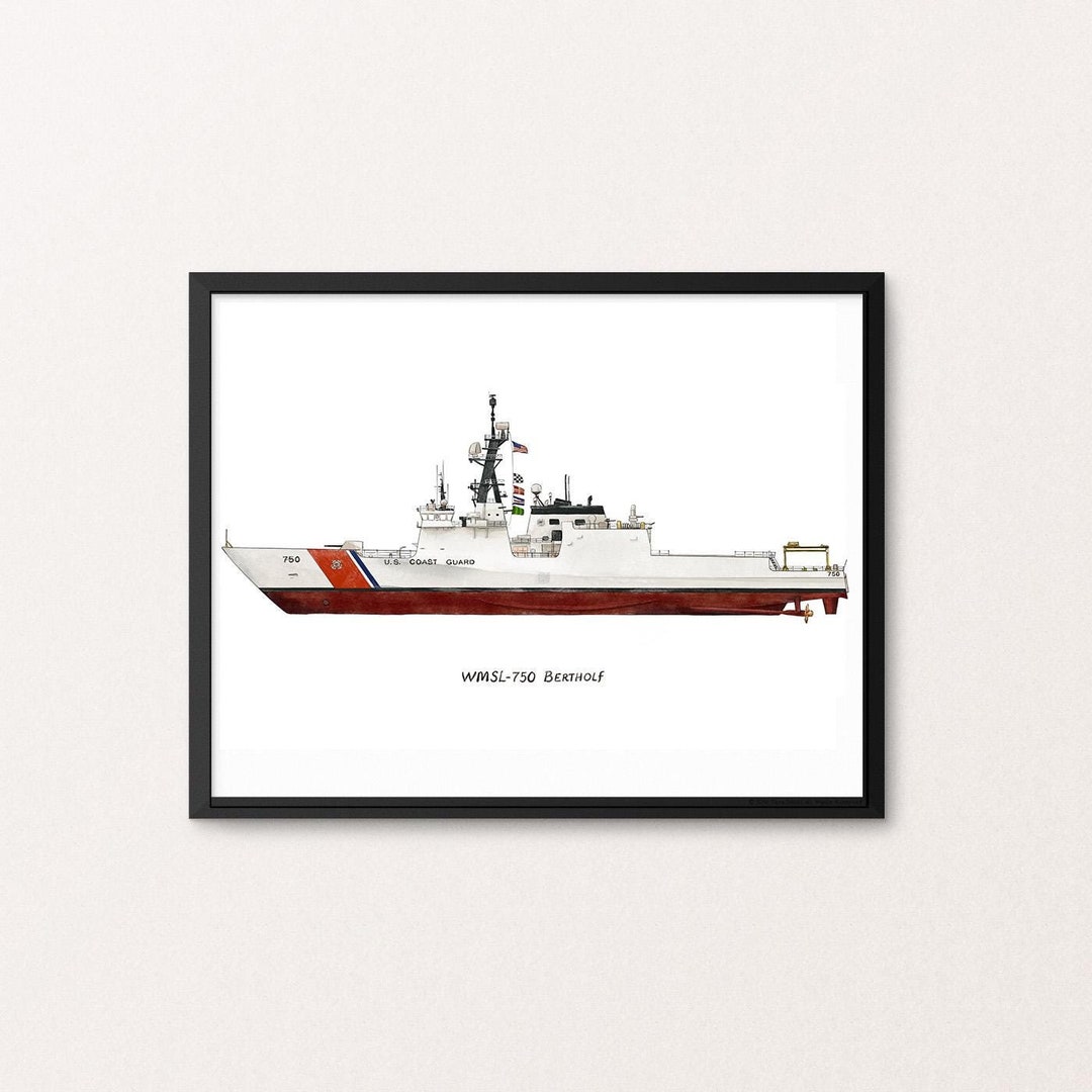 USCGC Bertholf (WMSL-750) Coast Guard Watercolor Print, 8x10" - Etsy