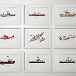 USCG Medium Endurance Cutter WMEC Famous 270', Coast Guard Watercolor ...