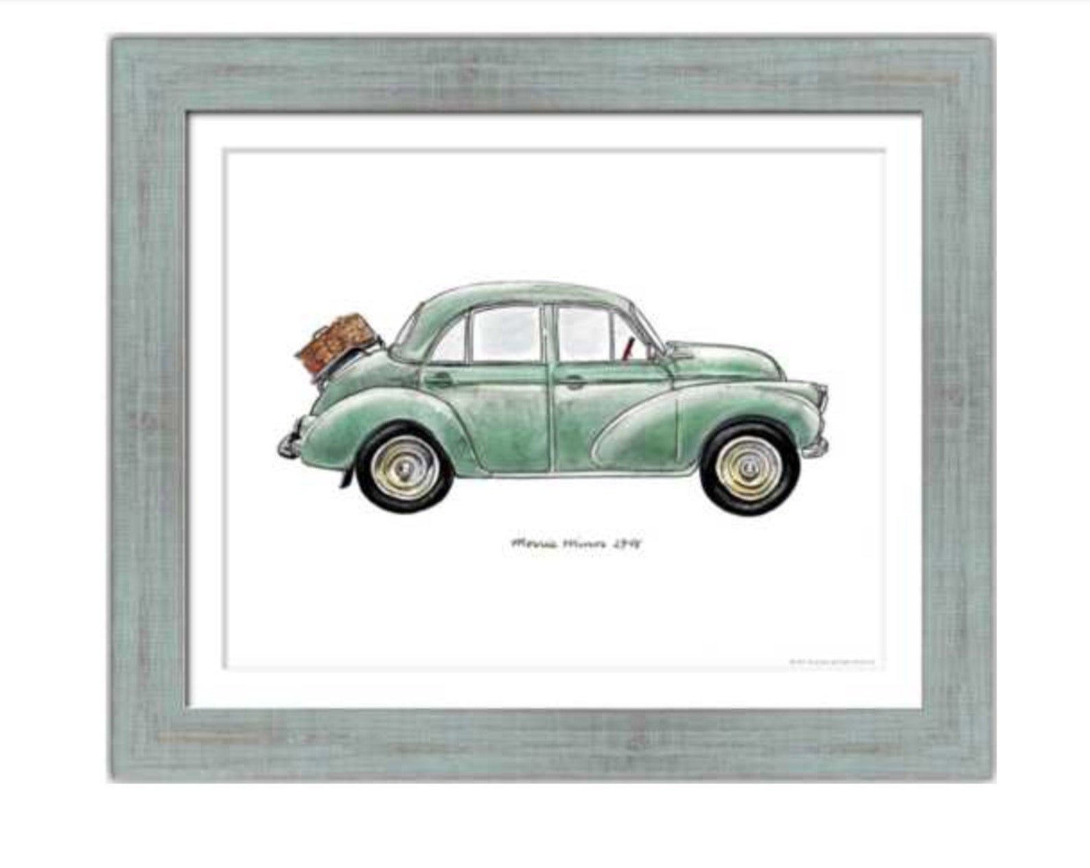 Morris Minor 1948, Vintage Automobile Watercolor Print, 8x10" - Etsy UK