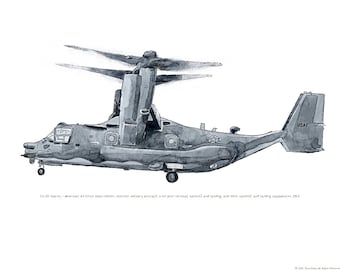 CV-22B Osprey front VTOL Mode CV22B Osprey, USAF CV22B, Vinyl Decal ...