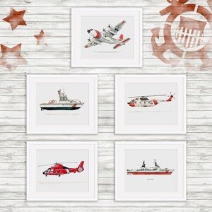 USCG Medium Endurance Cutter WMEC Famous 270', Coast Guard Watercolor ...