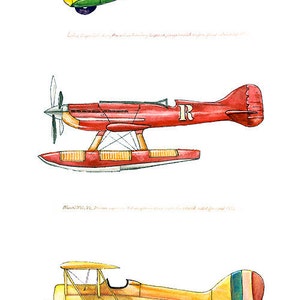 Hall's Bulldog Racer Vintage Airplane Watercolor Print, 8"x10" - Etsy