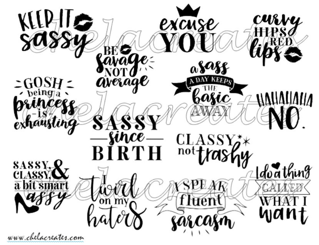 Sassy Quotes Printable - Etsy