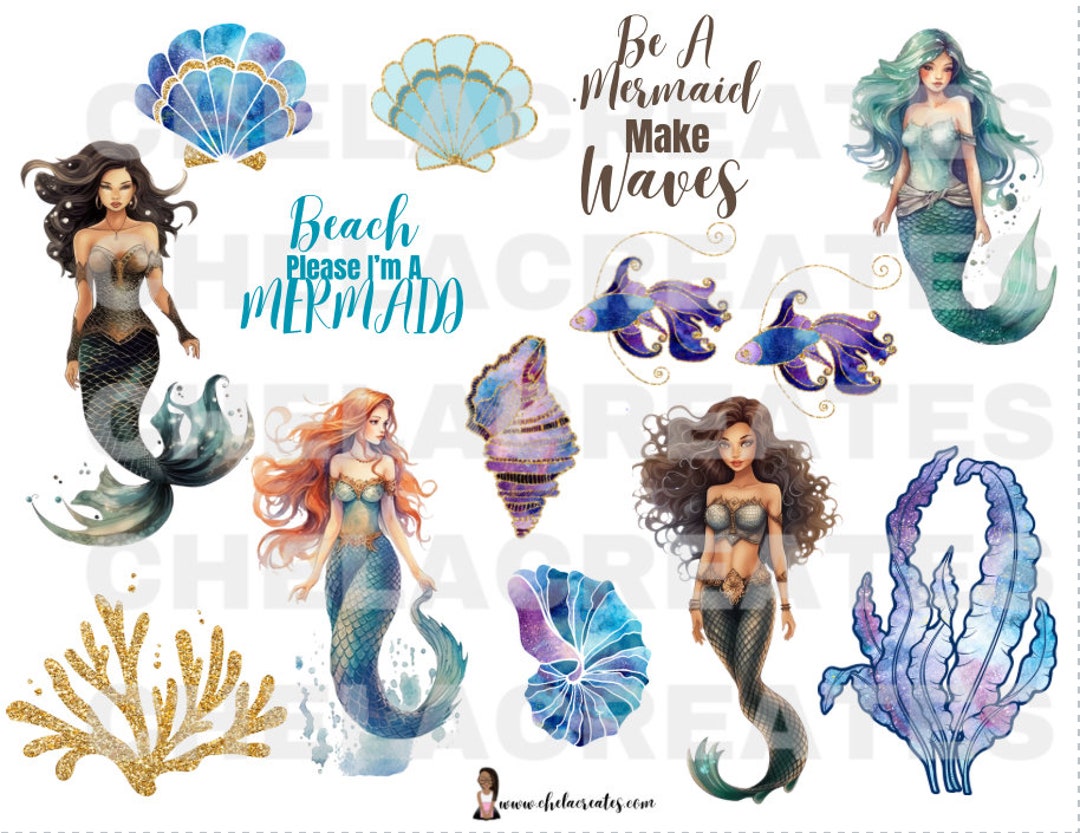 Be Mermaid Make Waves….printable PDF - Etsy