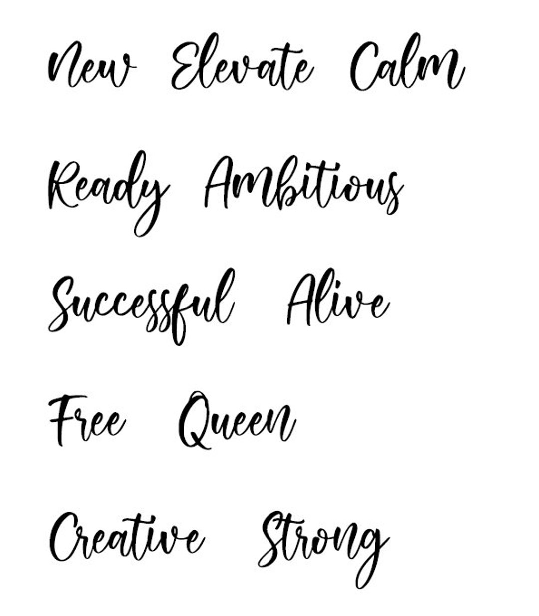 Vision Words PRINTABLE ....VISION BOARD - Etsy