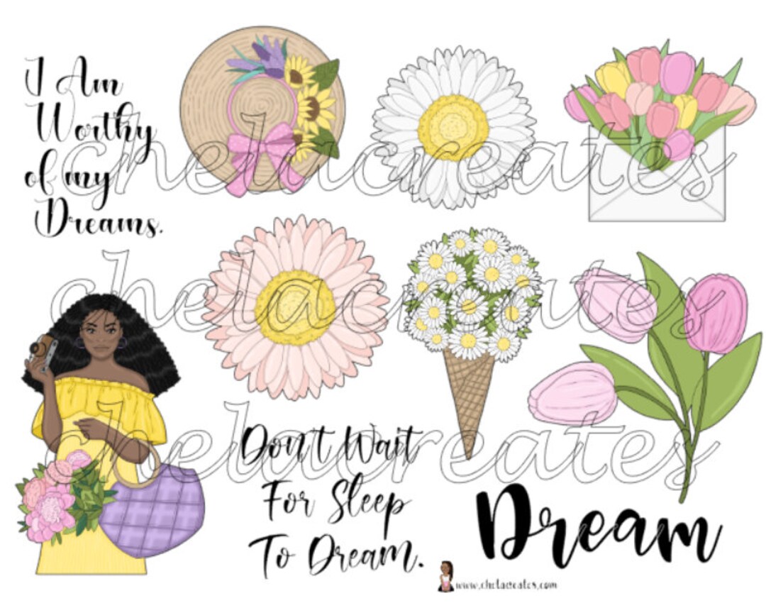 Dream of Spring Kit...7 Page of Printables - Etsy