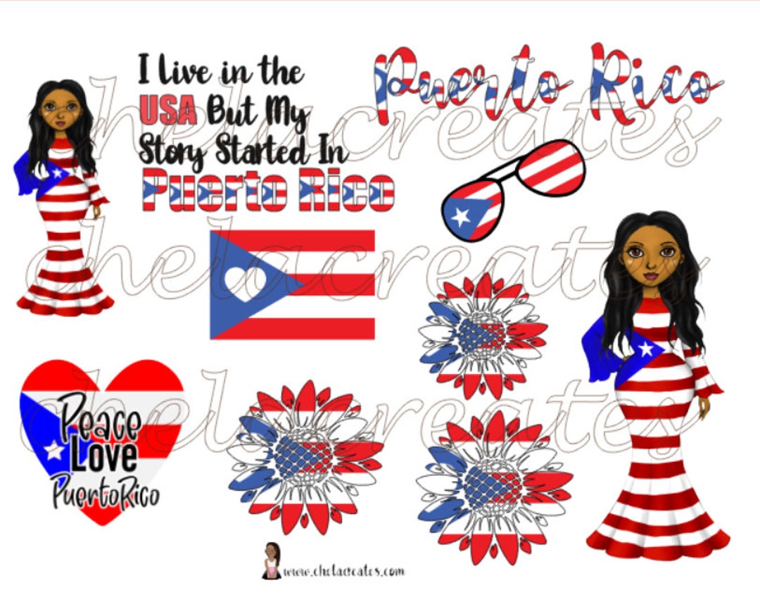 Puerto Rico Pride Girl - Etsy