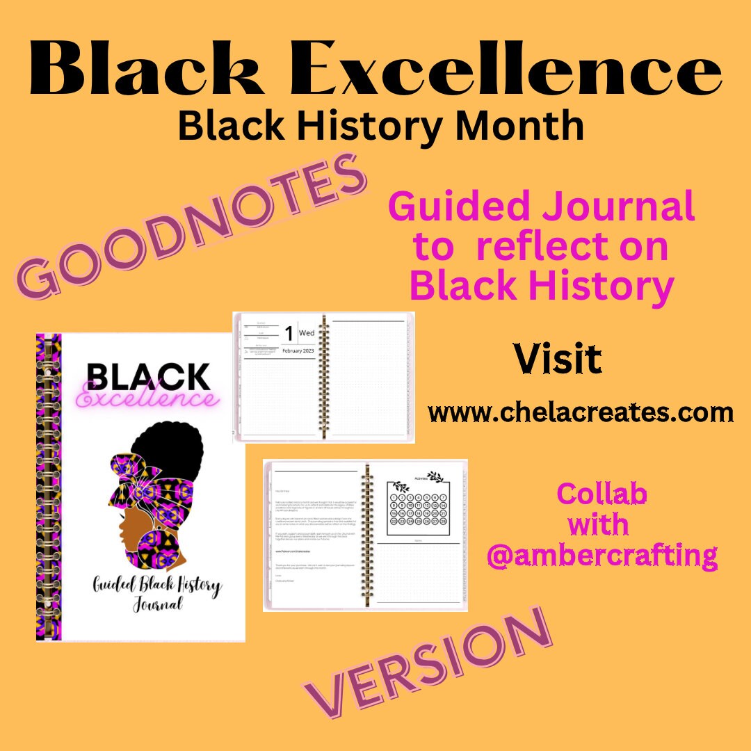 GOODNOTES Black Excellence Black History Month Journal, - Etsy