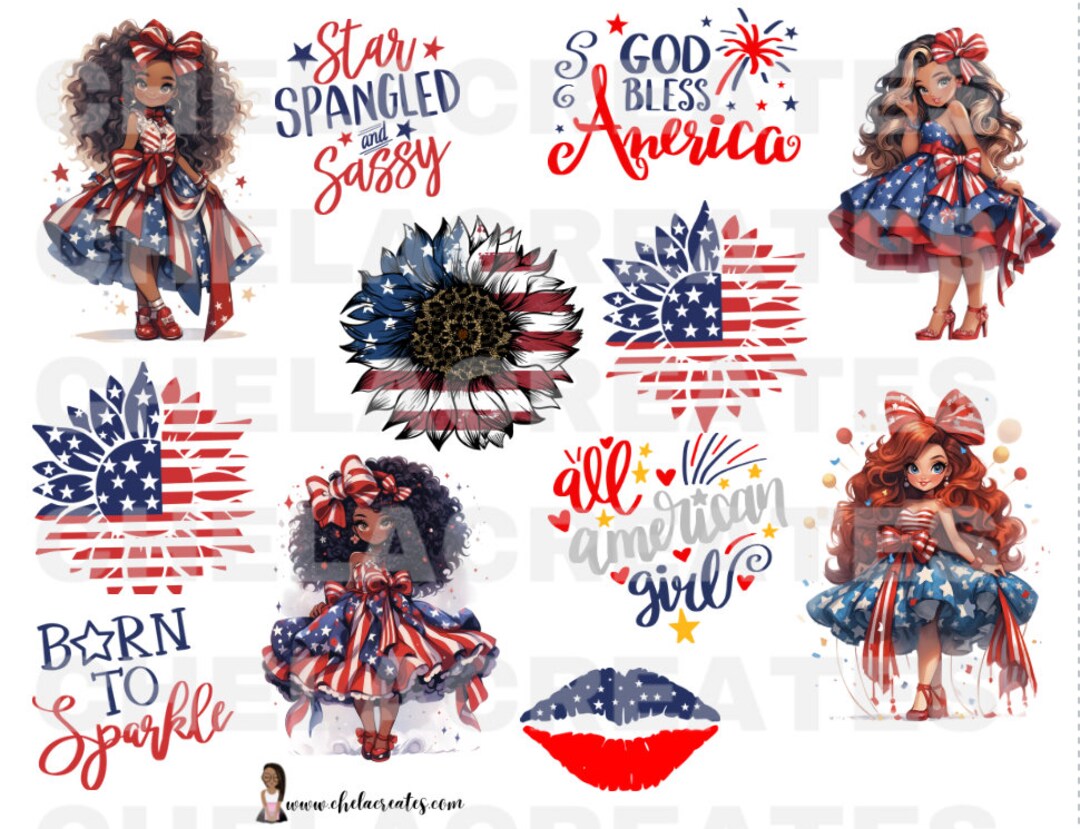 Star Spangle Cute and Sassy PDF Printable 2 Pages - Etsy