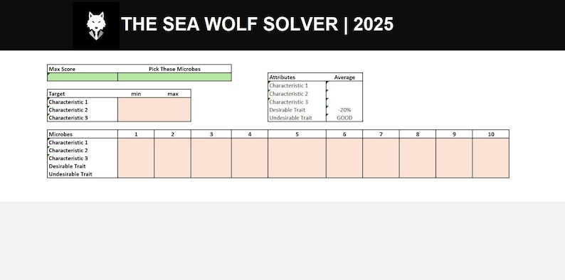 Mckinsey Solve Sea Wolf Excel Solver (instant Download) - Etsy
