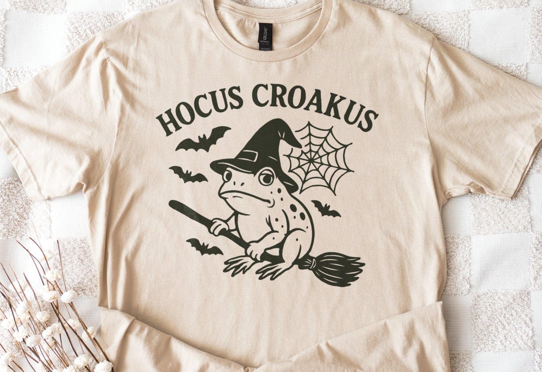 HOCUS CROAKUS Cartoon Frog Witch Clipart for Halloween Instant Download ...