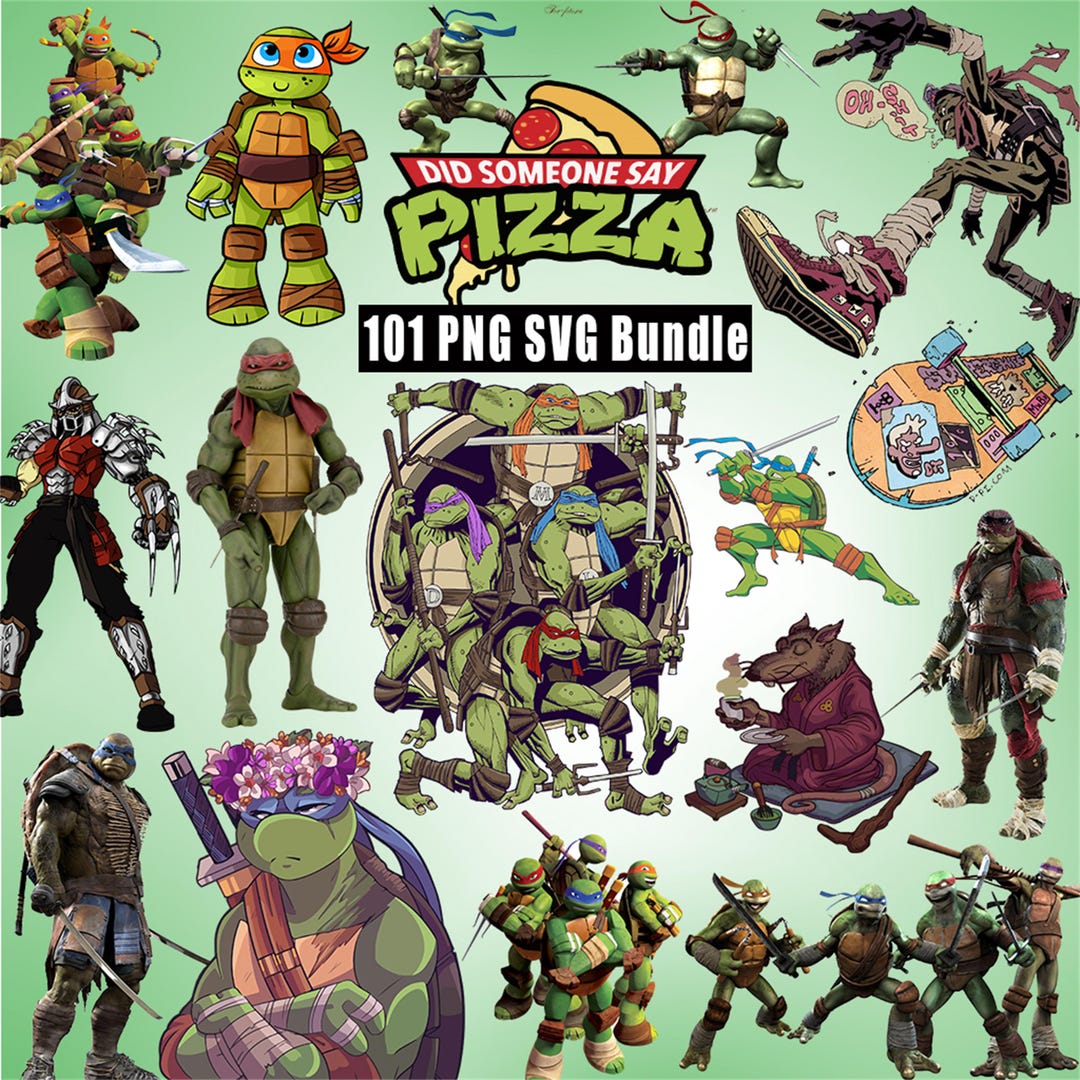 Ninja Turtles SVG Bundle, Ninja Turtles SVG PNG Clipart Bundle, Ninja ...
