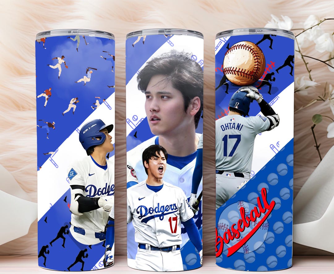 Shohei Ohtani Dodgers Tumbler Wrap – Baseball Sublimation Design (20oz ...