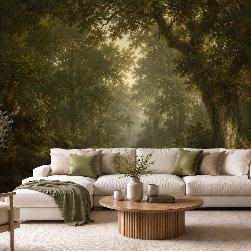Dark Wallpaper Woodland - Etsy