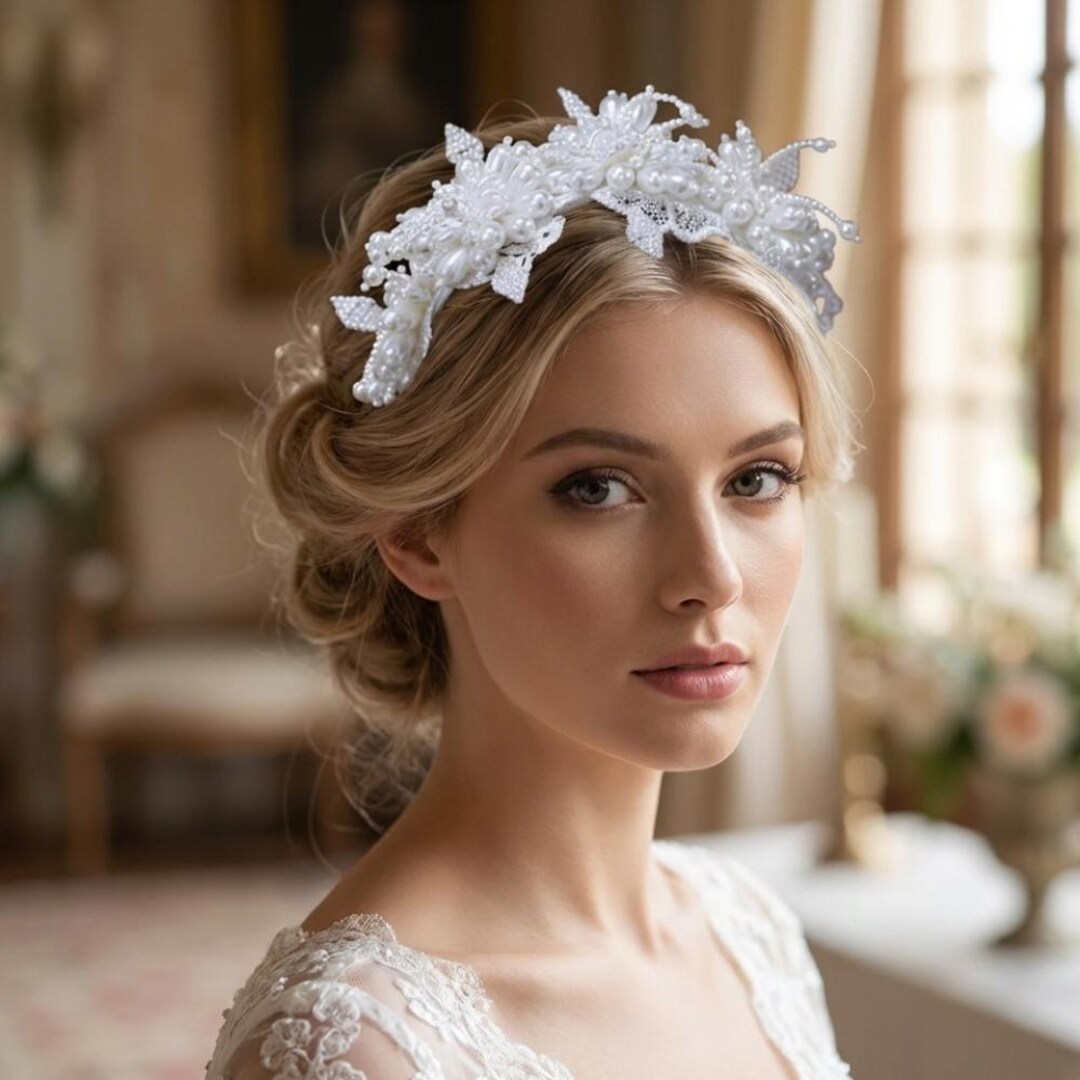 Pearl Bridal Headband, Elegant Wedding Hair Band for Women, Catwalk ...
