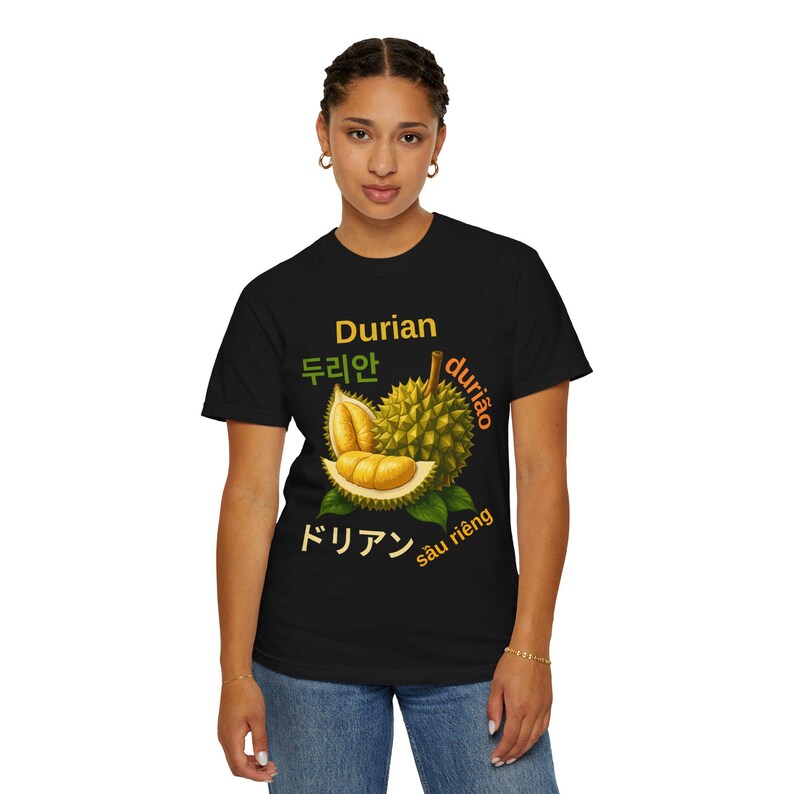 Durian Multilanguage T-shirt - Unique Tropical Fruit Lover Tee, Men ...
