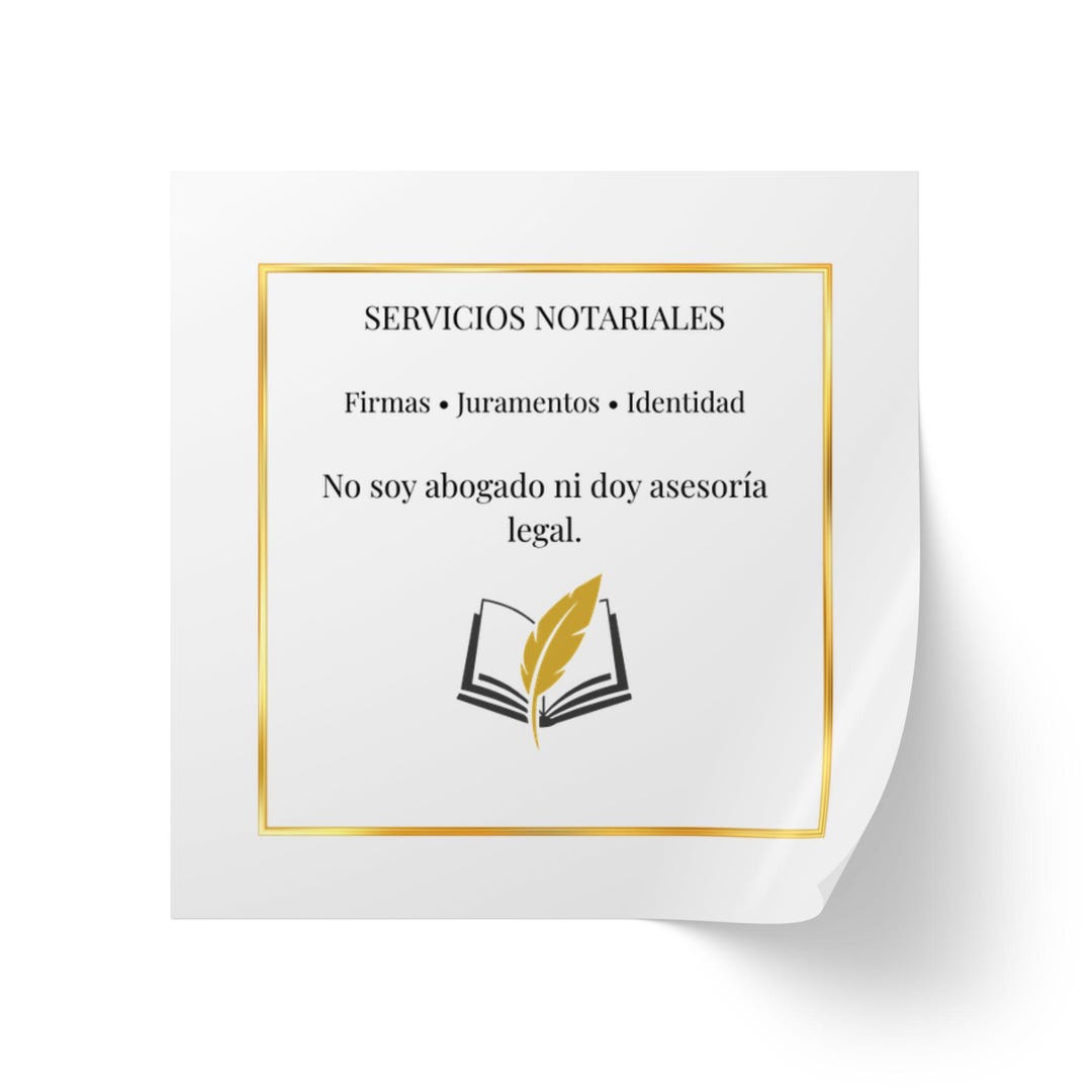 Notary Services Square Sticker Roll | Glossy BOPP Label - Etsy