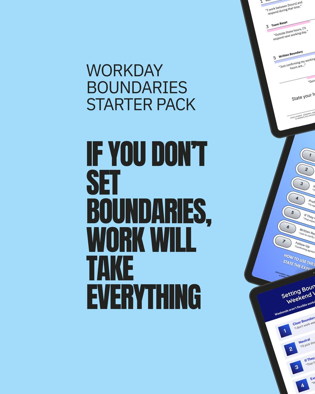 Workday Boundaries Starter Pack | Scripts to Stop Being Always on at ...