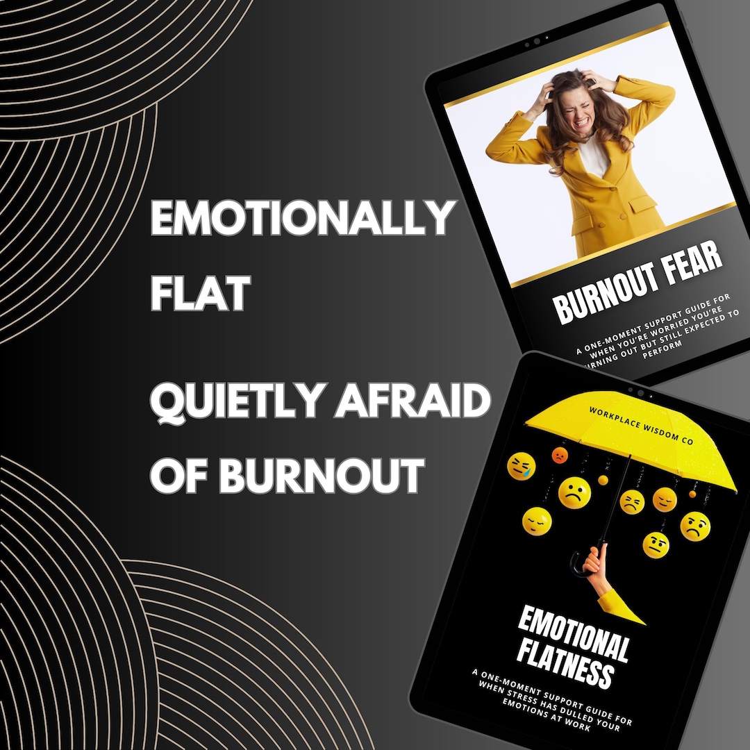 Emotional Flatness + Burnout Fear Bundle | Workplace Stress Support ...