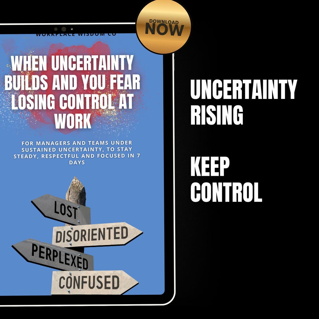 Workplace Uncertainty Regulation Toolkit | Stay Calm, Reduce Reactivity ...