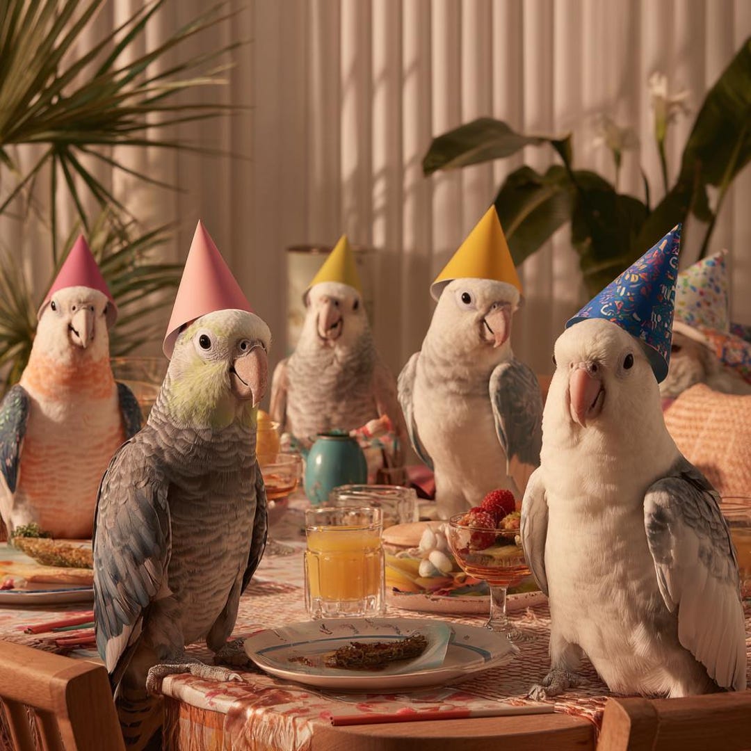 Parrot Celebration Birthday Print High Quality Pngs, Digital Download ...