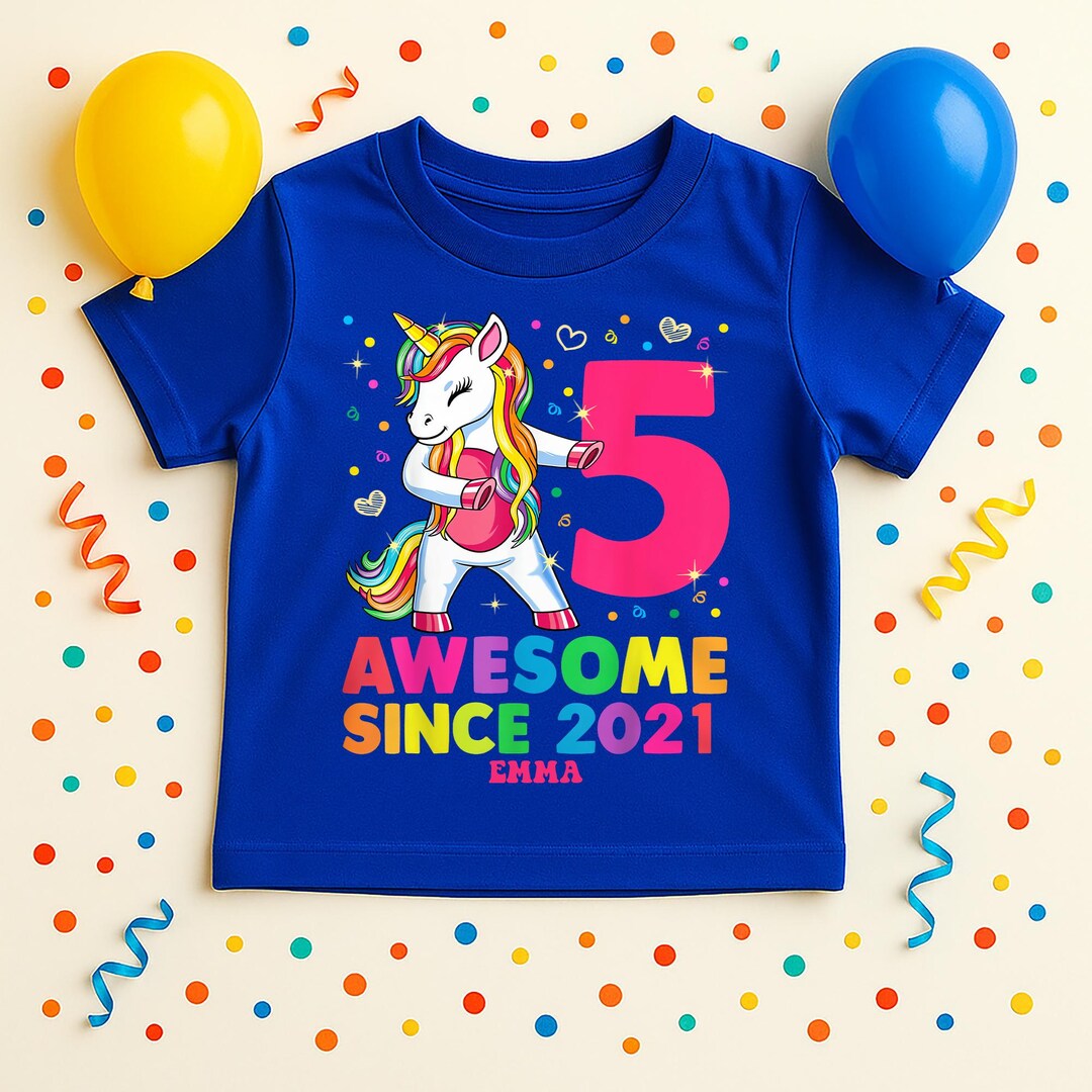 Personalized 5th Birthday Girl Shirt, Officially a Handful Shirt, Five ...
